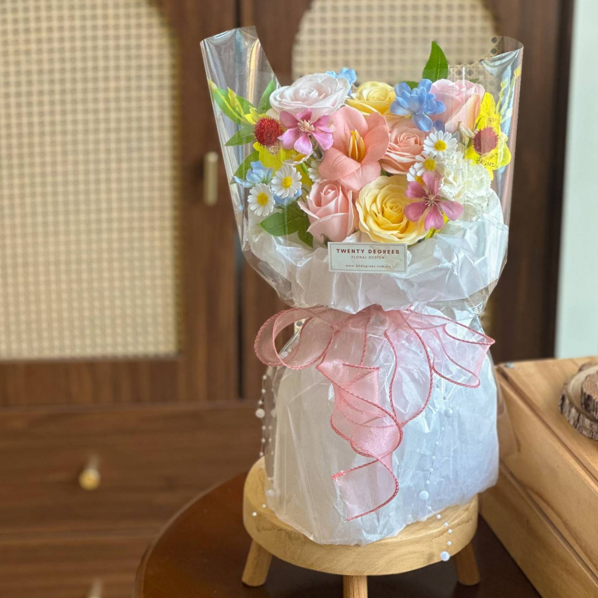 Valentine's Day Soap Roses Flower Bouquet l PJ KL Same Day Delivery