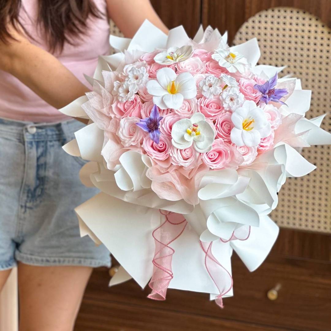 Valentine's Day Soap Roses Flower Bouquet l PJ KL Same Day Delivery