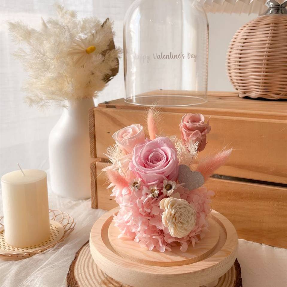 Preserved Flower Bell Jar l Preserved Flower Delivery in Klang Valley l ...