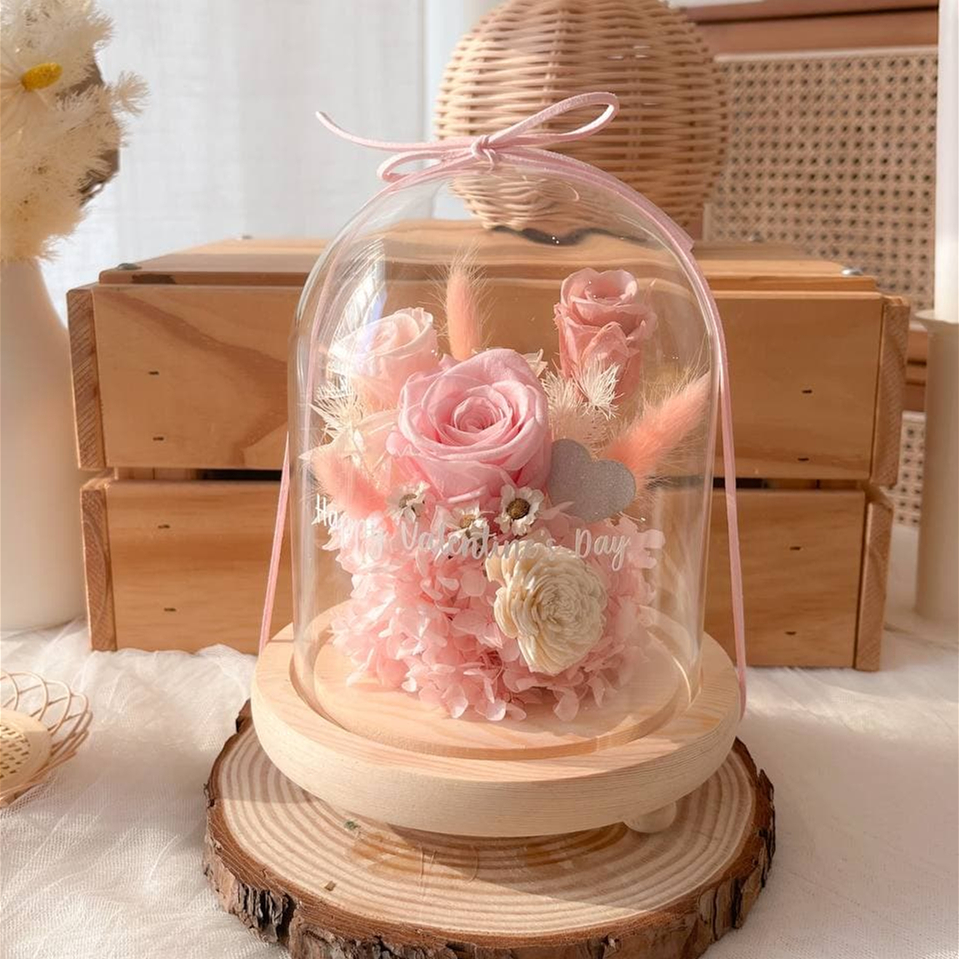 Premium Preserved Roses Bell Jar for Anniversary Gifts – Lasting Beauty