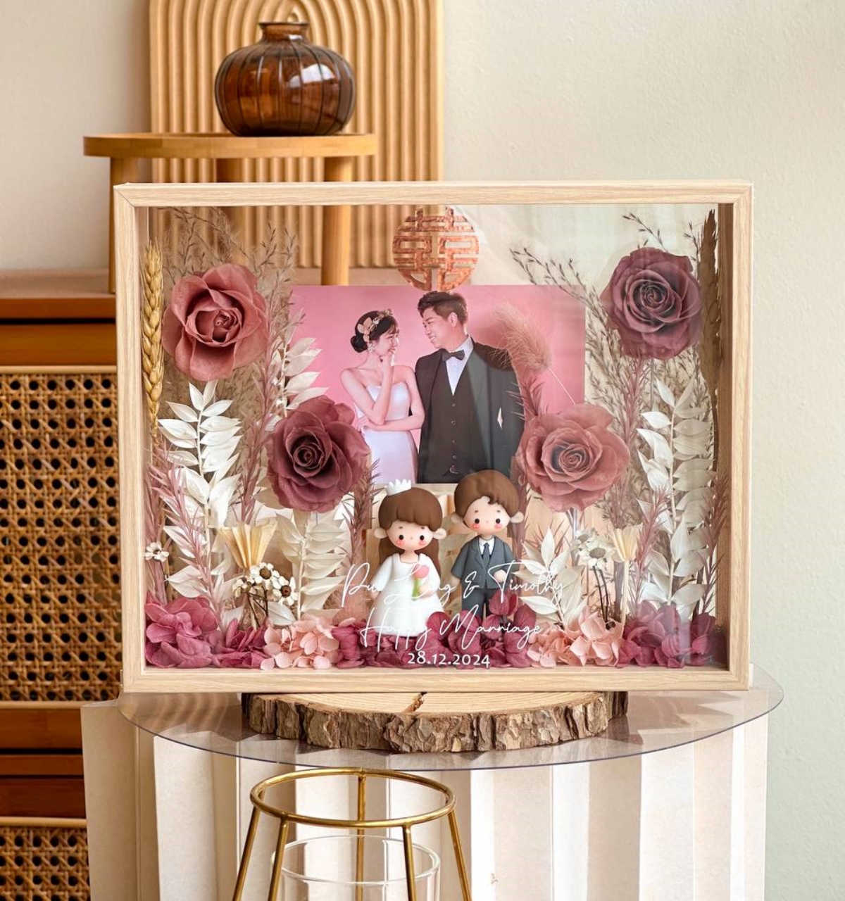 Wedding & ROM Preserved Flower Flower Frame l Delivery Klang Valley l ...
